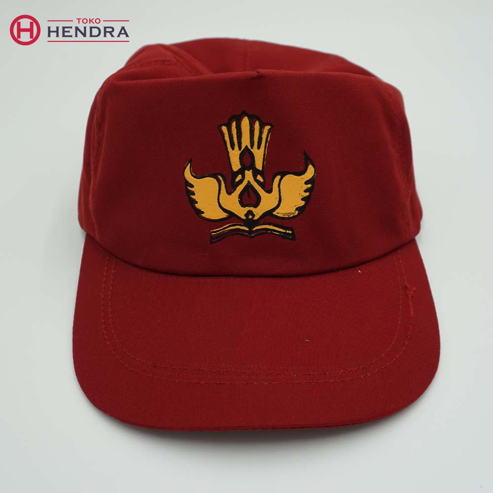 Jual Topi SD Merah Polos Logo Sablon (Ukuran) | Shopee Indonesia