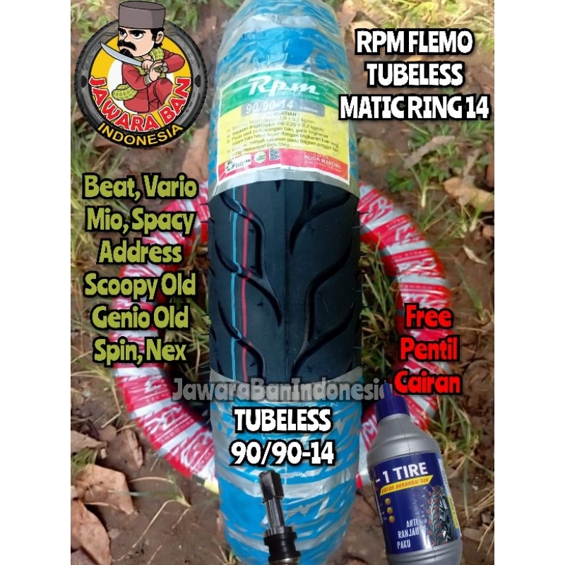 Jual Ban Motor Matic Ring 14 Tubeless Merk RPM Motif Mirip FDR Flemo ...
