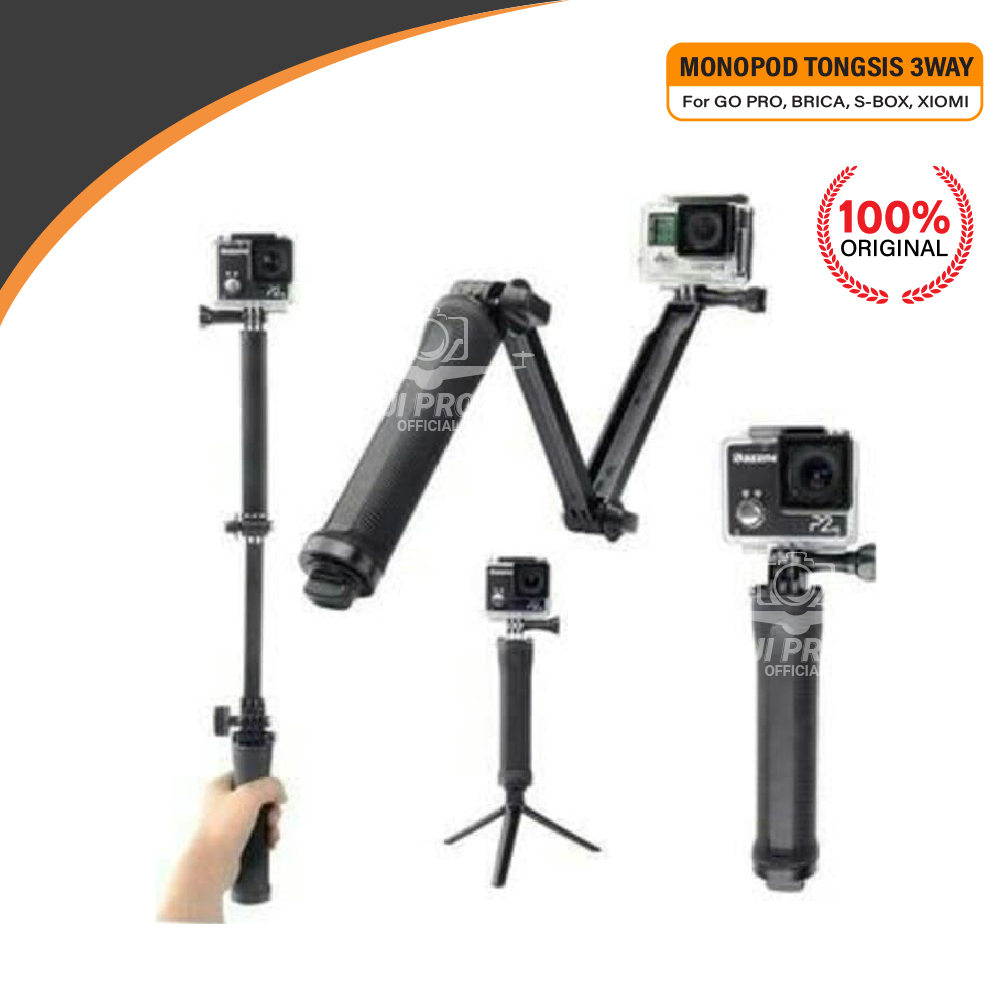 Jual MONOPOD TONGSIS 3WAY - TONGSIS 3WAY GOPRO-BRICA-SBOX-ACTION CAM-XIAOMI | Shopee Indonesia
