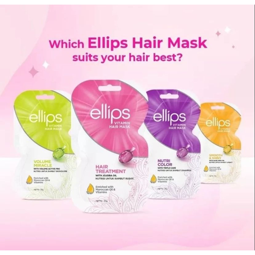 Jual ELLIPS VITAMIN HAIR MASK 20GR/ VITAMIN RAMBUR ELLIPS/ MASKER ...