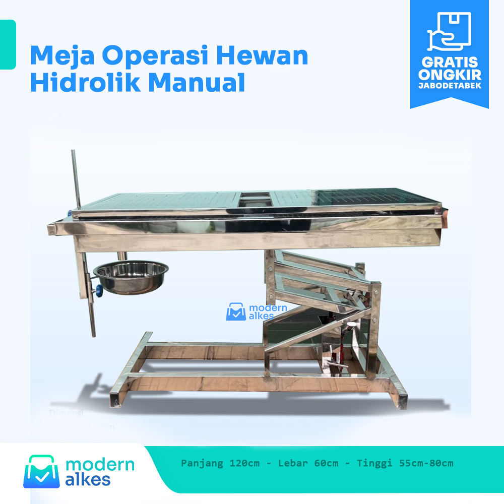 Jual Meja operasi hewan hidrolik manual stainless steel 304 | Shopee ...