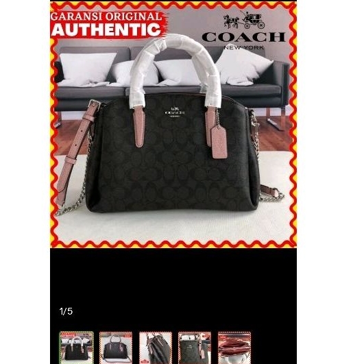 Jual Tas Coach carryall in Signature Wanita original | Shopee Indonesia