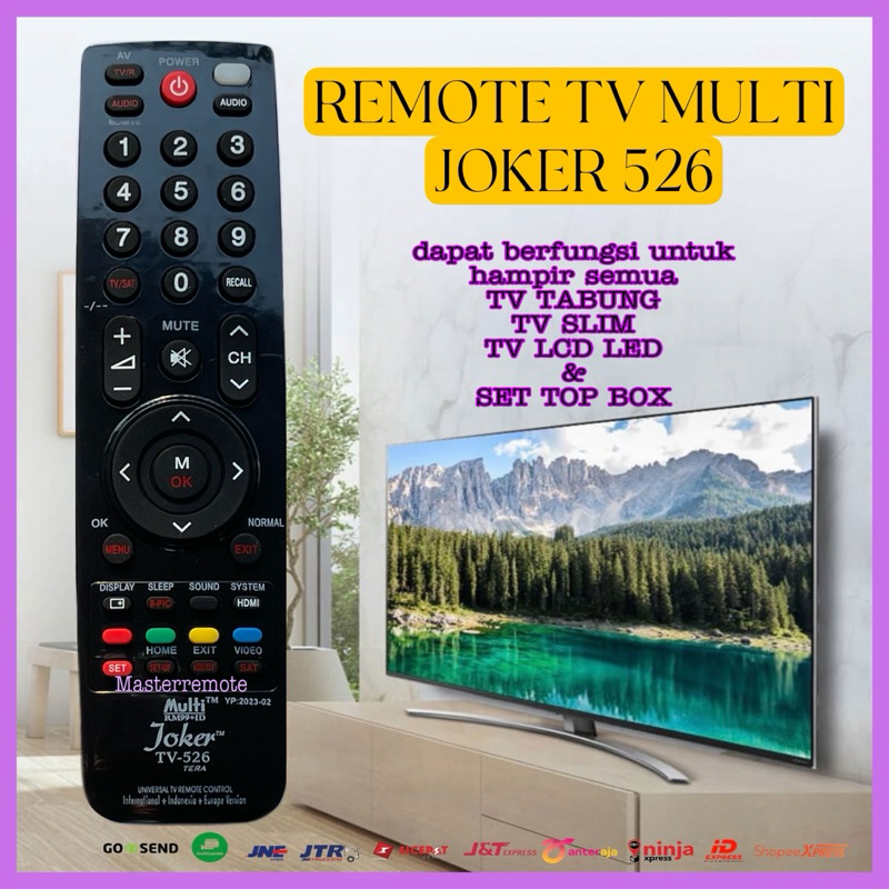 Jual REMOT REMOTE TV MULTI / UNIVERSAL JOKER TV 526 | Shopee Indonesia
