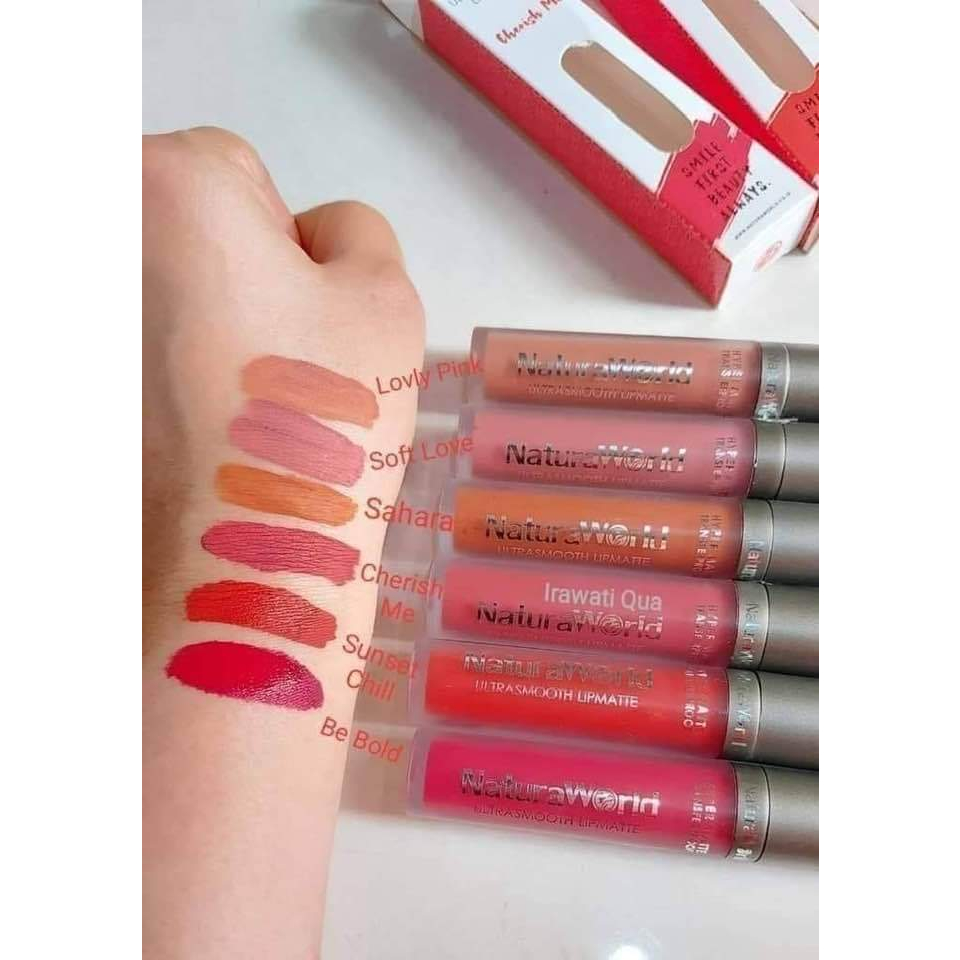 Jual Lipmatee Natura World - Lipmatte Ultrasmooth 100% ORI/Lipstik ...