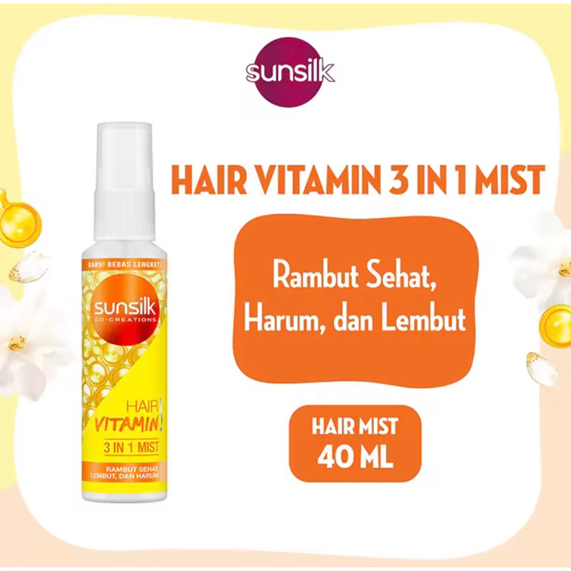 Jual Sunsilk hair vitamin 3 in 1 mist rambut sehat , harum dan lembut ...