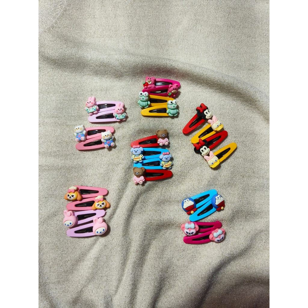 Jual [014] Jepit Rambut Anak Tiktok 1 Pack isi 4 Motif Kartun Hair Pin ...
