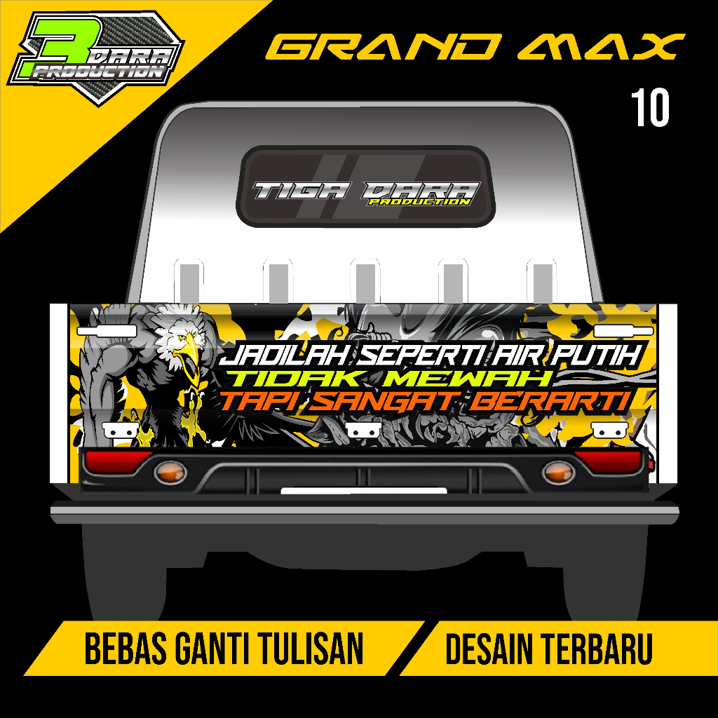 Jual DECAL STIKER PINTU BELAKANG GRANDMAX DESAIN TERBARU STIKER BAK ...