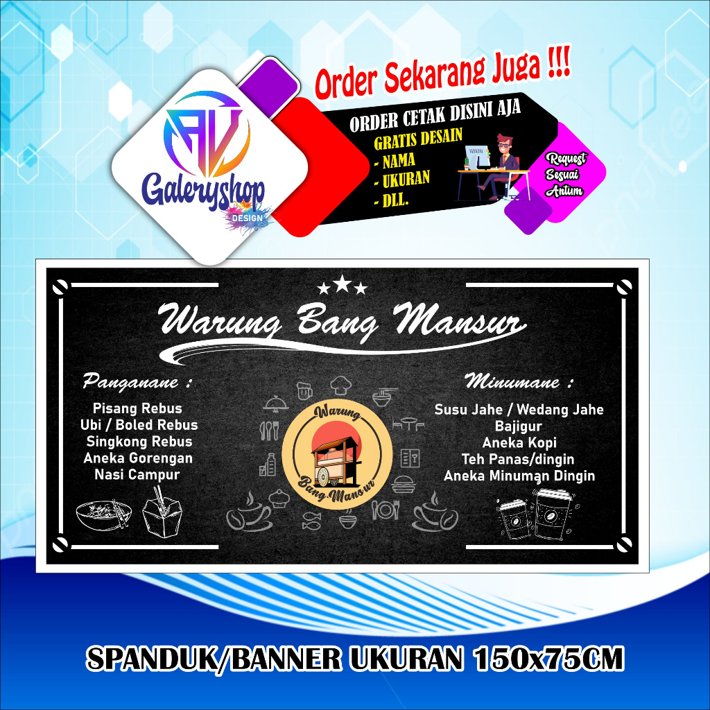 Jual mmt, spanduk,banner,warkop,angkringan elegan, aesthetic dll ...