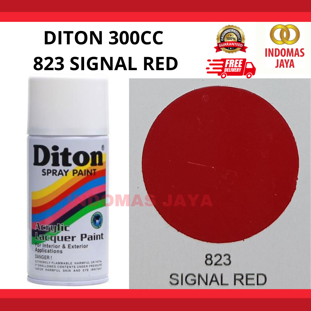 Jual cat semprot pilok pilox diton signal red 823 300cc merah cabe merah ferrari 300cc | Shopee ...