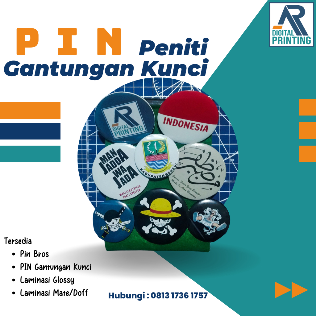 Jual CETAK PIN PENITI CUSTOM UKURAN 4,4 cm DAN UKURAN 5,8 cm | Shopee ...