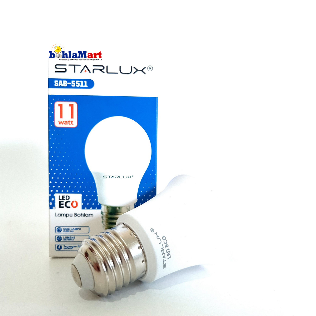 Jual Starlux Lampu LED ECO Bulat 11W 11 Watt SAB5511 Bohlam Usia Lampu ...