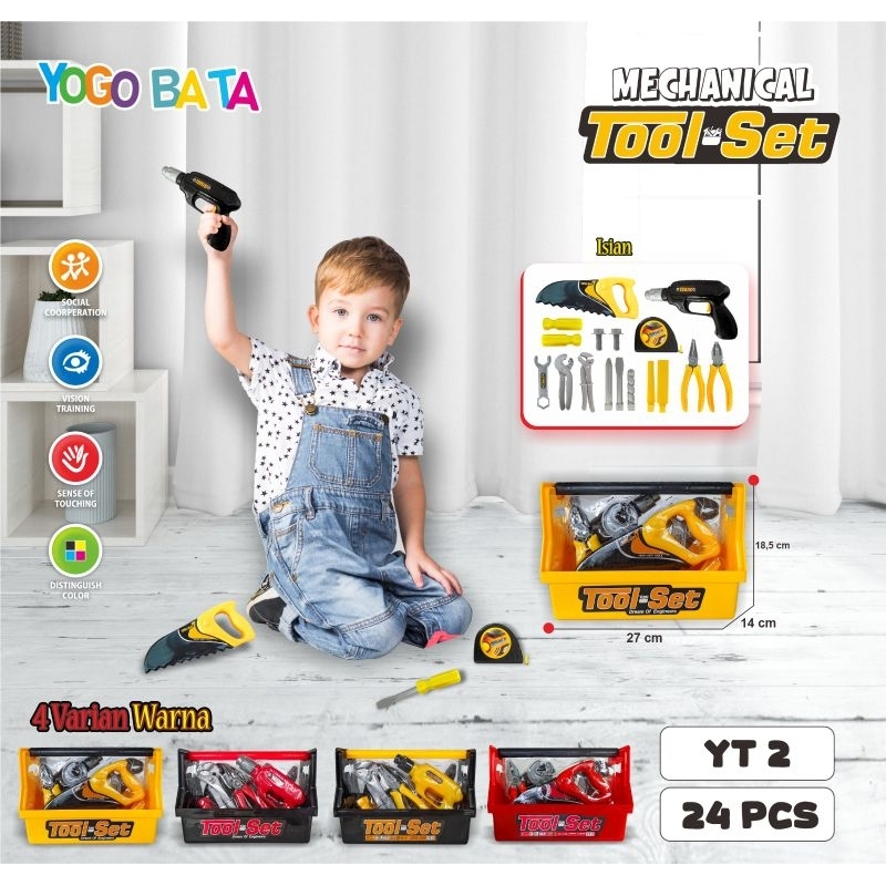 Jual Mainan anak tool set /YT2 box/alat tukang mainan | Shopee Indonesia