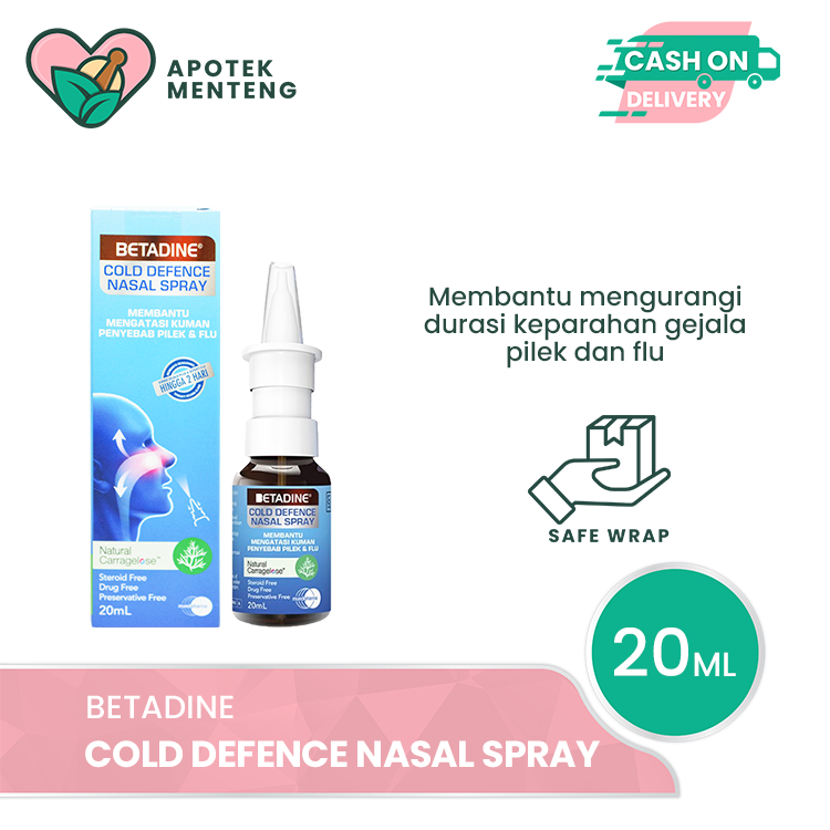 Jual Betadine Cold Defence Nasal Spray 20 ML - Obat Semprot Pilek dan ...