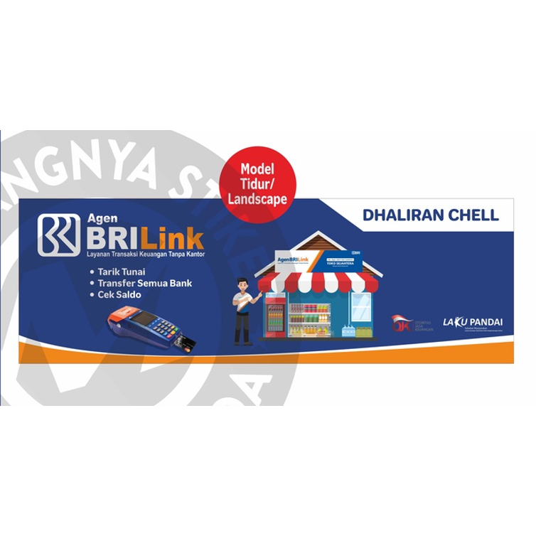 Jual STIKER VINYL BRILINK MODEL TIDUR DAN BERDIRI ( CUSTOM NAMA KONTER ...