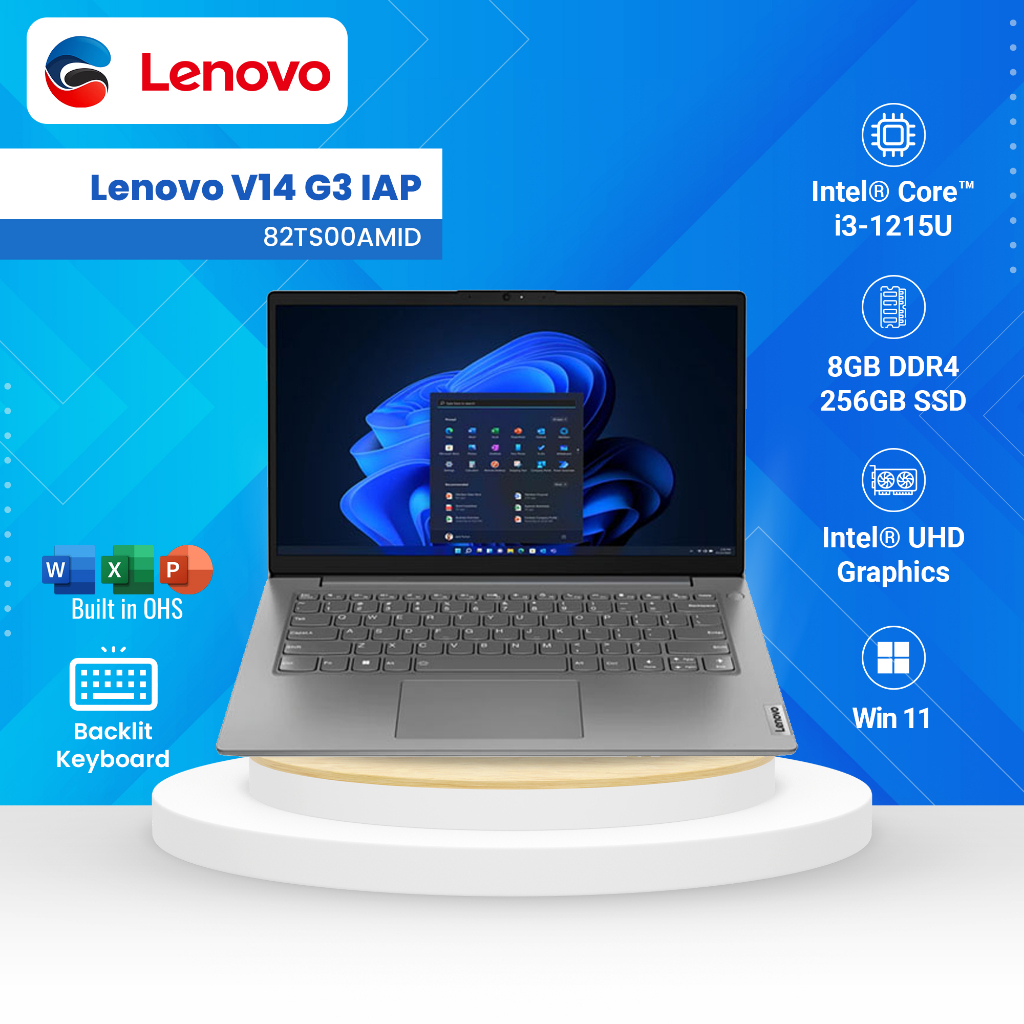 Jual LENOVO Laptop V14-G3-IAP / I3-1215U / 8GB / 256GB / Windows 11 82TS00AMID | Shopee Indonesia