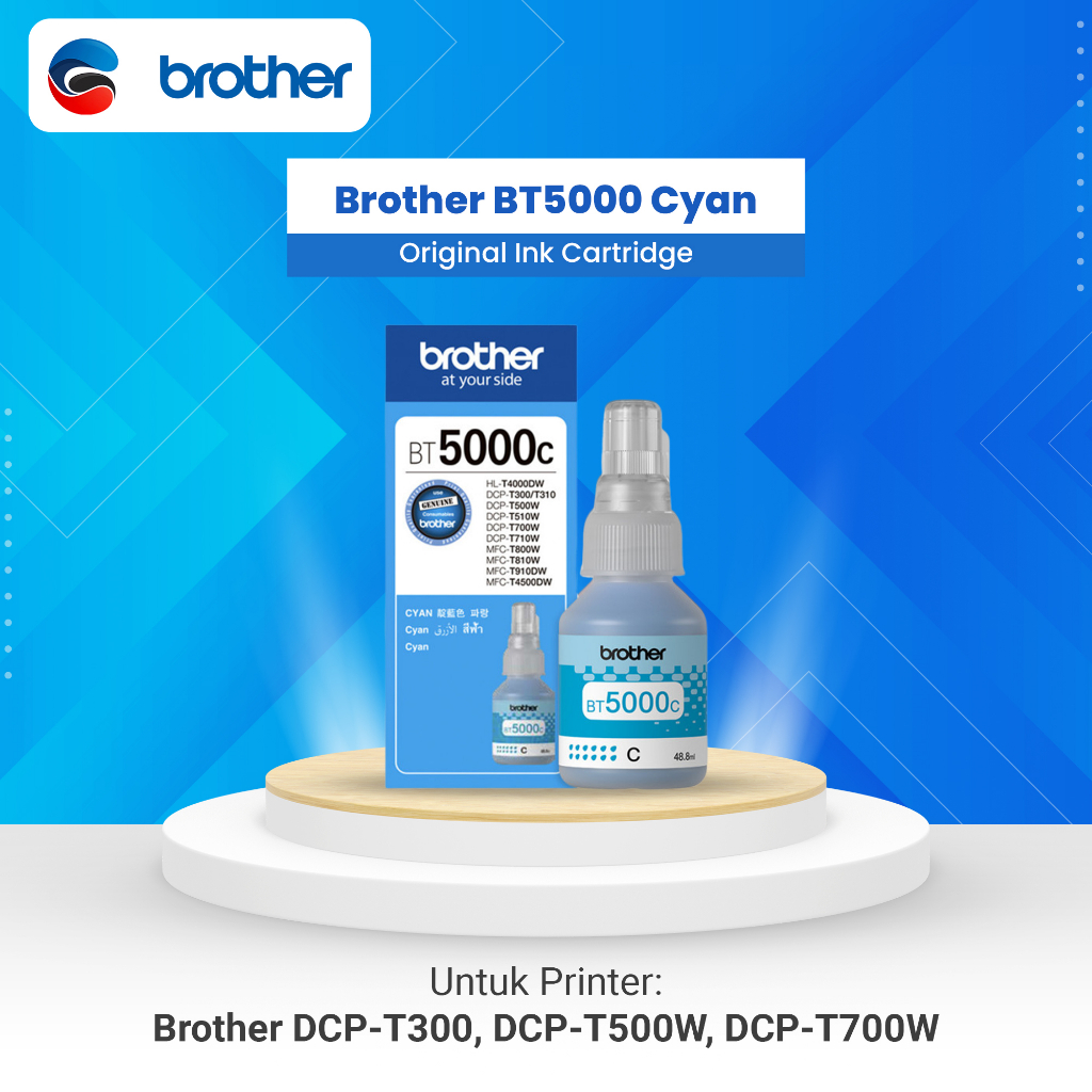Jual BROTHER Tinta BT5000C BT5000 C 5000C BT 5000 Cyan Biru Ink Bottle Original T220 T310 T420W ...