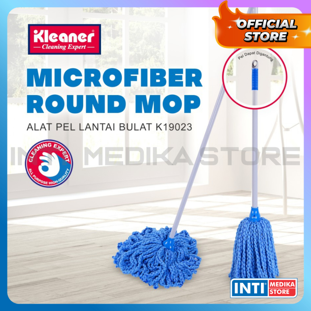 Jual KLEANER - Microfiber Round Mop | Alat Pel Bulat Pembersih Lantai ...