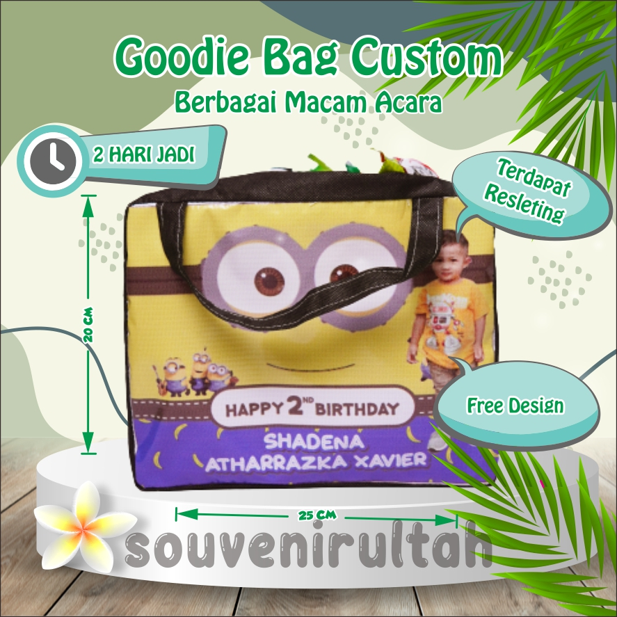 Jual Tas Ultah Resleting/Tas Ulang Tahun Resleting/Goodiebag Ultah ...