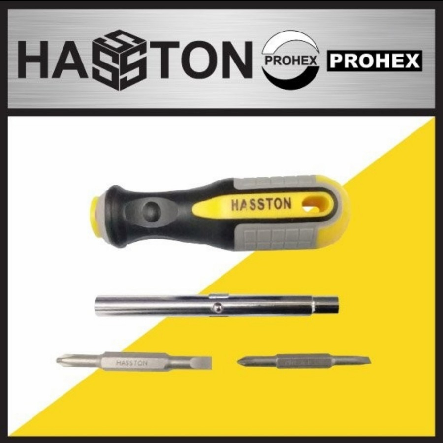 Jual Obeng Tembus Multifungsi 6in1 HASSTON 2600-005 CRV Screwdriver ...