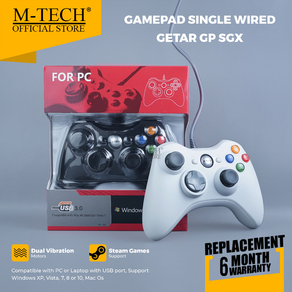 Jual GAMEPAD SINGLE GETAR USB STICK GAMING M-TECH GP SGX FOR XBOX ...