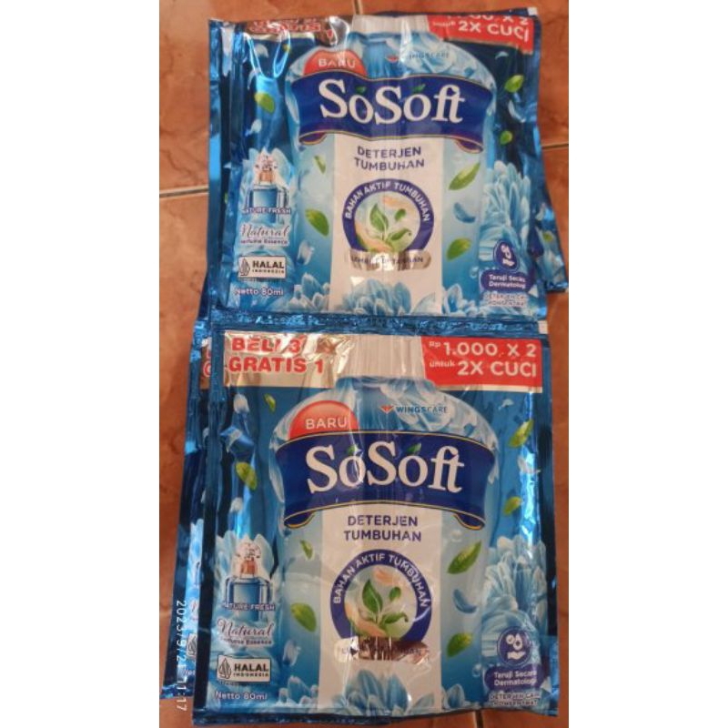 Jual So Soft Cair Sachet || Sabun So soft Cair 16pcs | Shopee Indonesia