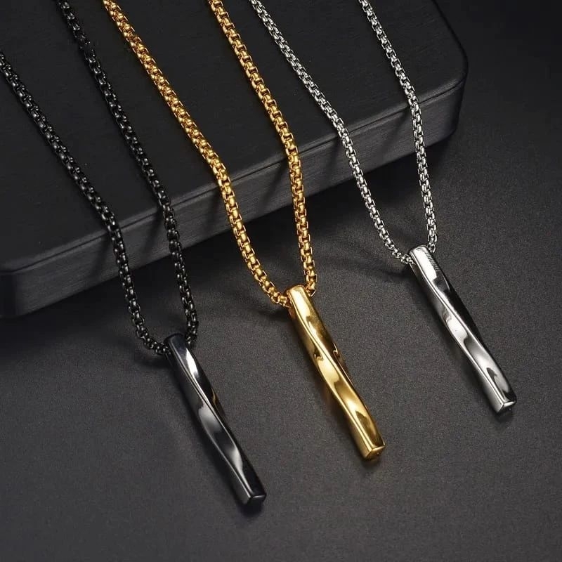 Jual KALUNG TITANIUM PRIA MODEL ROLO LIONTIN BALOK MELINTIR/ ANTI KARAT ...