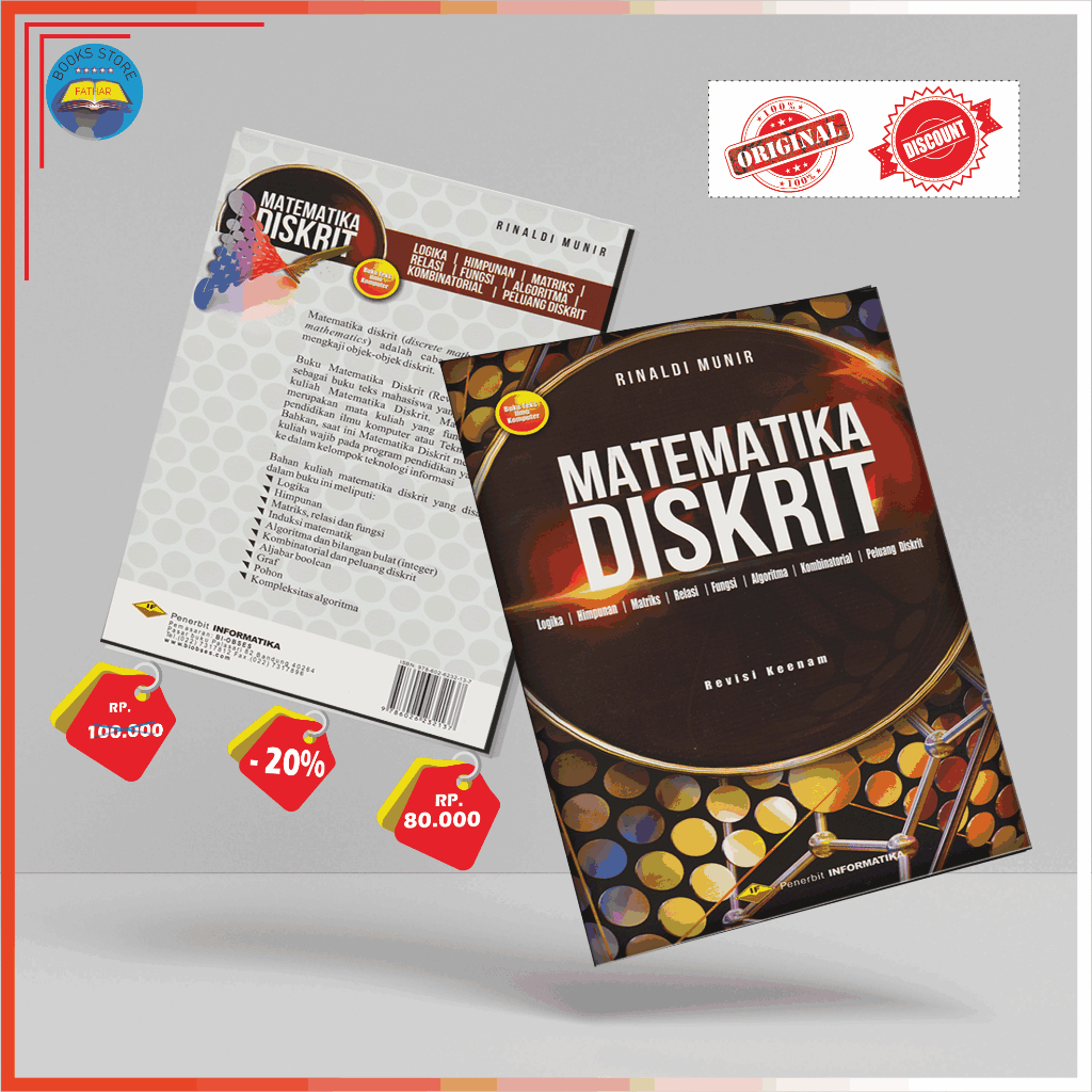 Jual Buku Matematika Diskrit Logika Algoritma Matriks dan fungsi ...