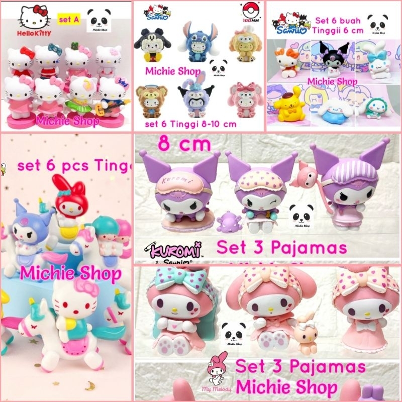 Jual Figure Mini Sanrio Family Topper Anime Hello Kitty Cinnamoroll ...