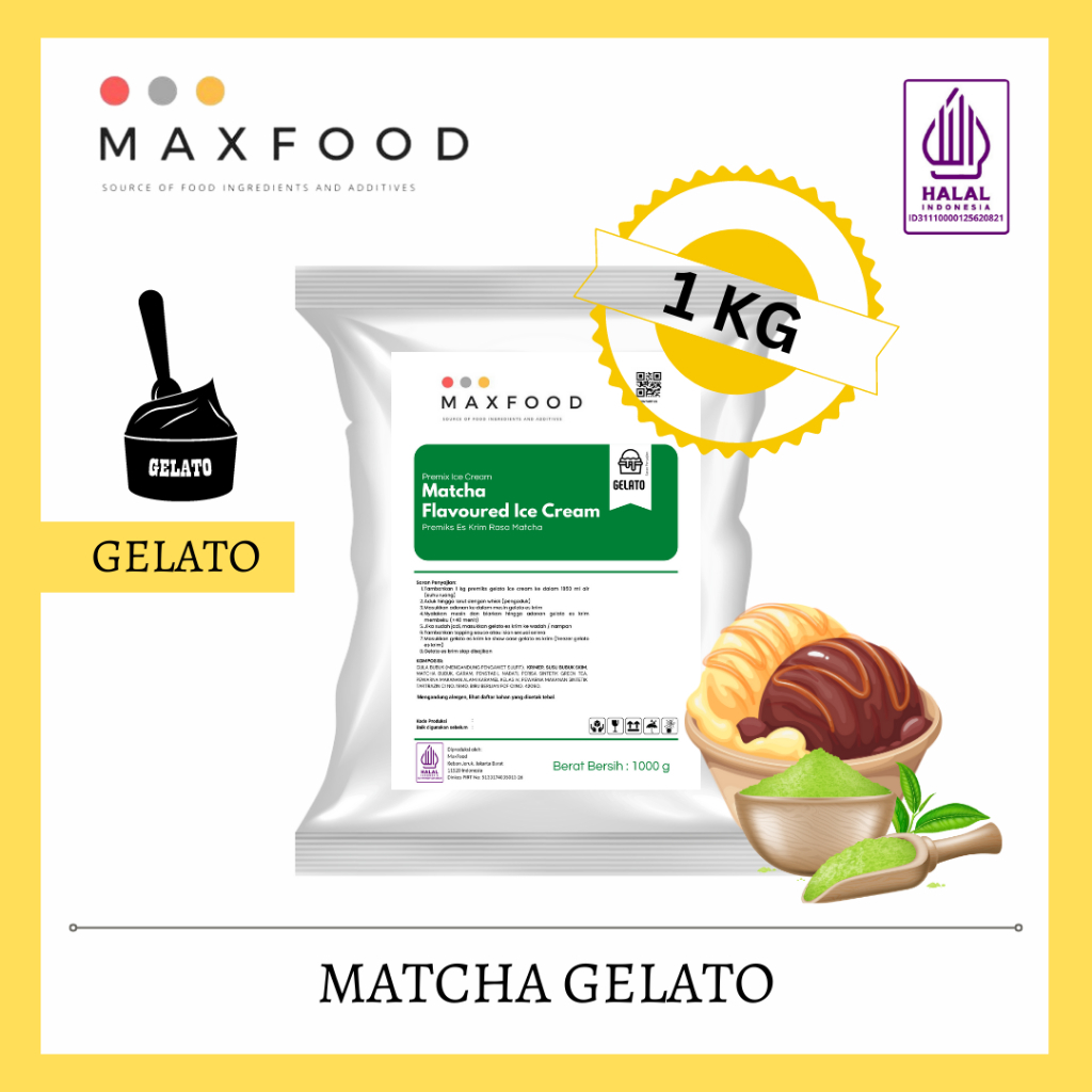 Jual 1Kg Gelato Powder Matcha / Bubuk Gelato Rasa Matcha Green Tea ...