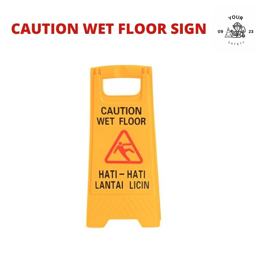 Jual Papan Peringatan Lantai Basah Licin / Caution Wet Floor Sign ...
