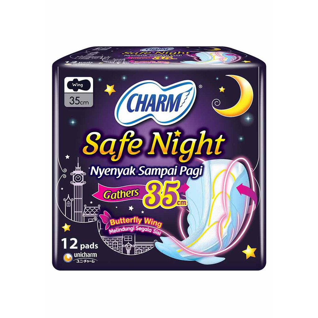 Jual CHARM BODY FIT SAFE NIGHT WING 35CM 12P / PEMBALUT WANITA / NYAMAN ...
