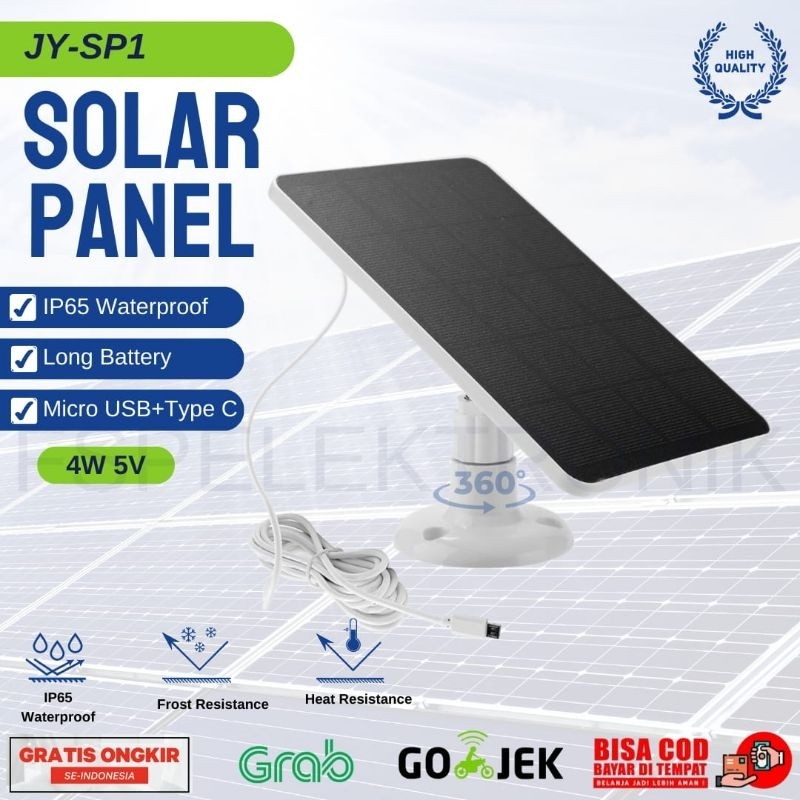 Jual Solar Panel Cell CCTV Charge Baterai 5V Panel kit Outdoor Tenaga ...