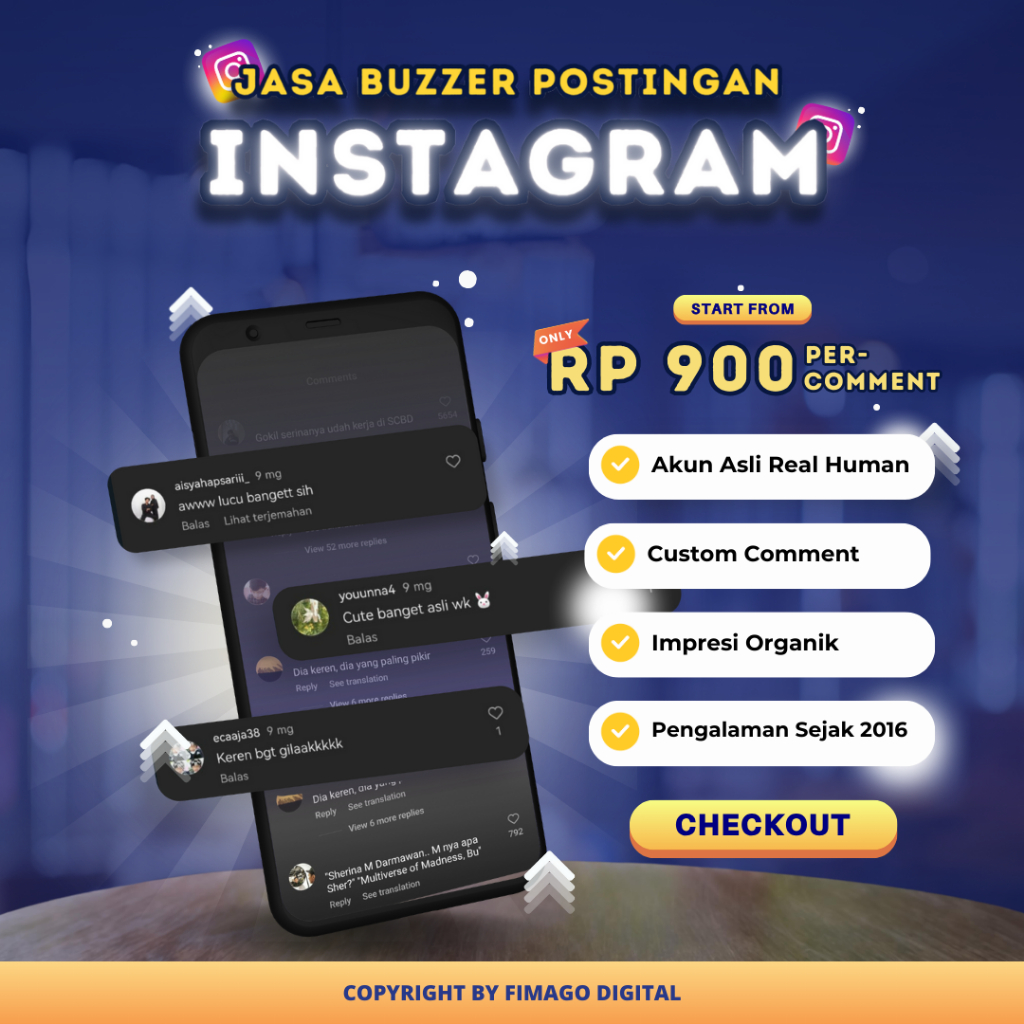 Jual Jasa Buzzer Comment Instagram | Permanen High Quality | Shopee Indonesia