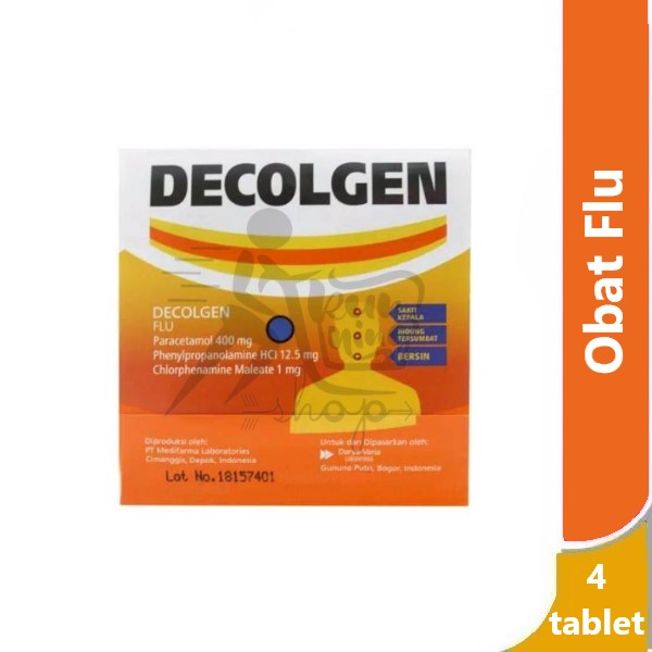 Jual Decolgen / 4 tablet - obat flu pilek influenza hidung tersumbat ...