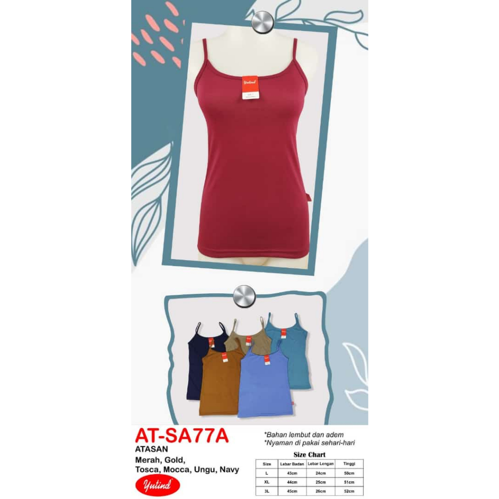 Jual Tangtop Wanita WARNA WARNI / Tanktop YUTIND SA77A / Tank Top Tali ...