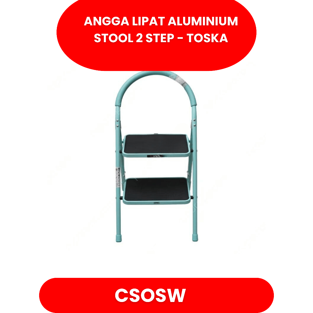 Jual Tangga Lipat Aluminium Stool 2 Step Toska 2 step tool ladder Tosca ...