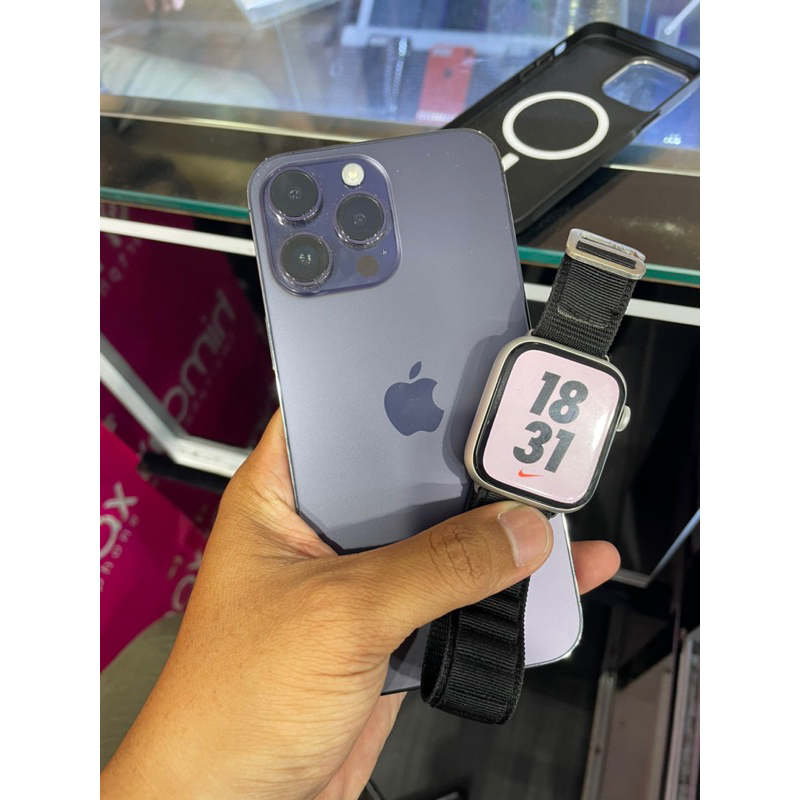 Jual iPhone 14 Promax 128 + Apple Watch 8 45mm | Shopee Indonesia