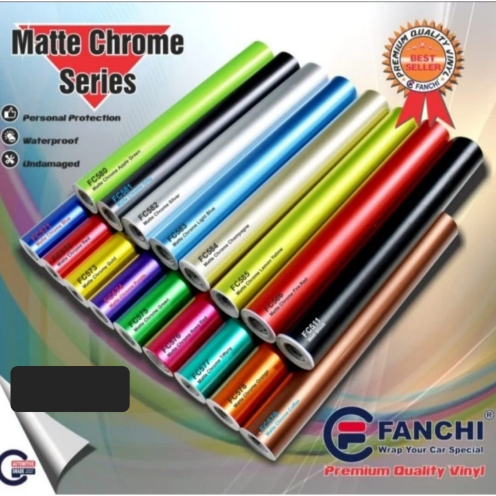 Jual Sticker Fanchi Matte Chrome Metalik Doff Metallic matt SERIES ...