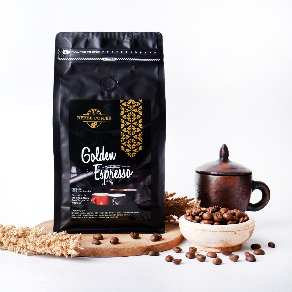 Jual KOPI GAYO ACEH GOLDEN ESPRESSO PEABERRY 200G | Shopee Indonesia