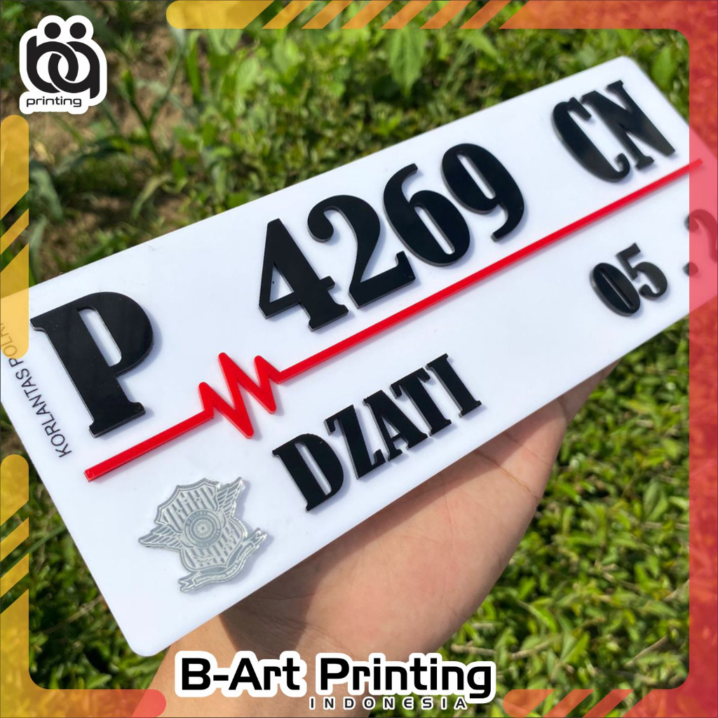Jual Plat Nomor Timbul Akrilik Motor Baut Tanam / Plat Nomor Motor ...