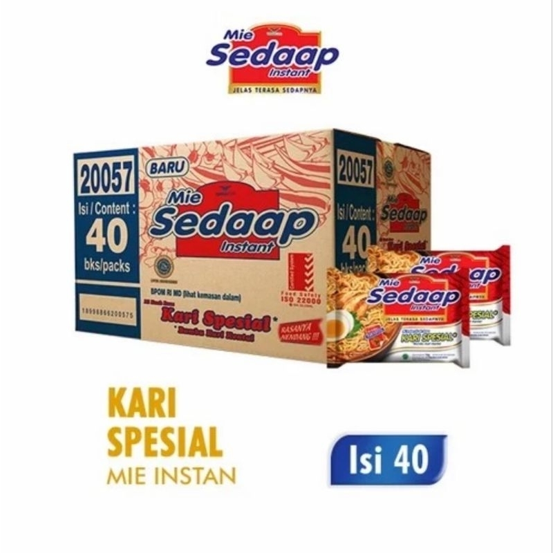 Jual Mie Sedaap Mie Instan Kari Special 75g ( 1 dus isi 40 bungkus ) | Shopee Indonesia