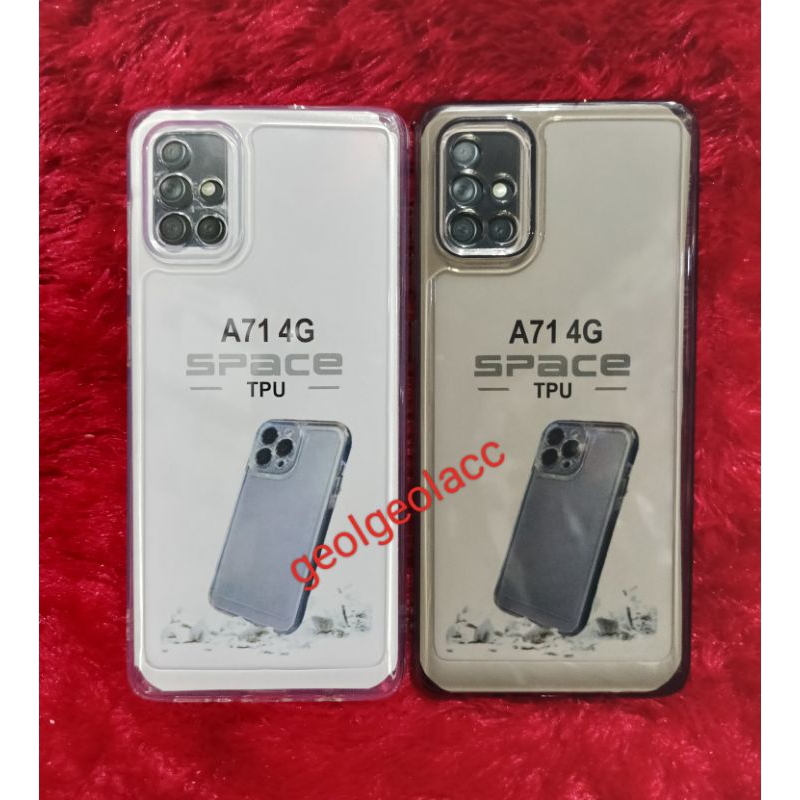 Jual Softcase Casing SAMSUNG A71 4G Case silikon Bening transparan pro Camera bahan ful karet ...