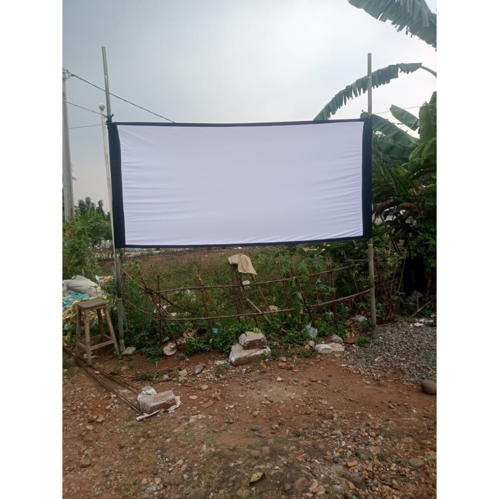 Jual kain layar proyektor uk 1,5x3m tanpa sambungan | Shopee Indonesia