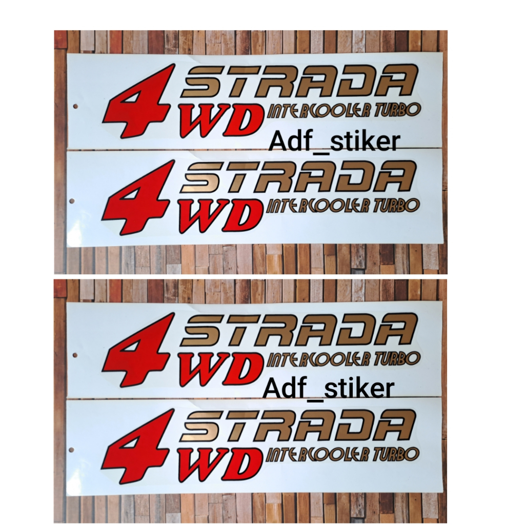 Jual Stiker Body Mitsubishi Strada 4WD Triton Strada 4wd Intercooler ...