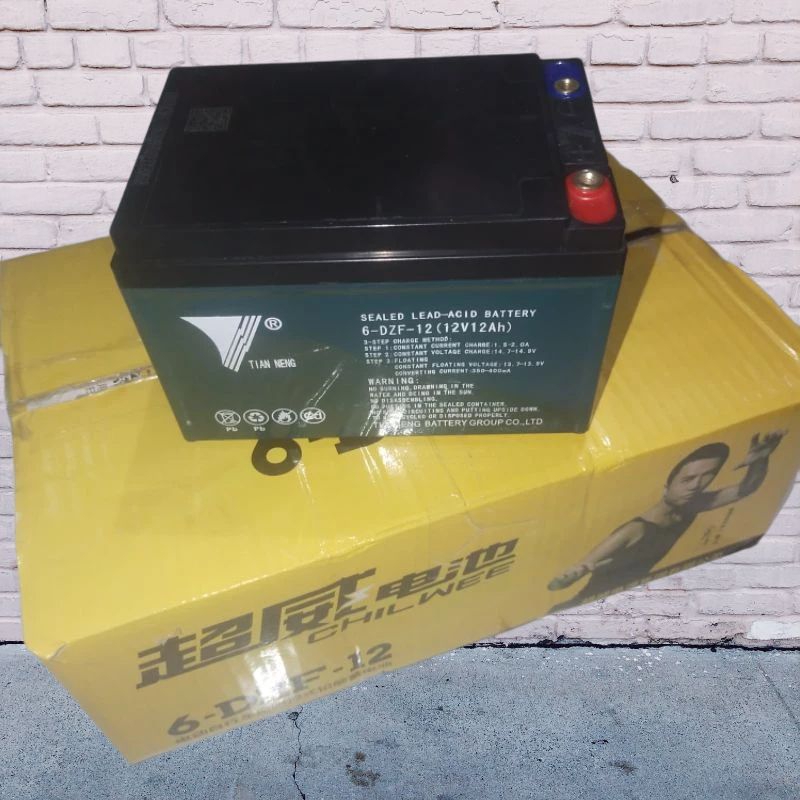 Jual aki sepeda listrik bisa satuan 12 v 12 ah atau 4pcs 48v 12ah ...