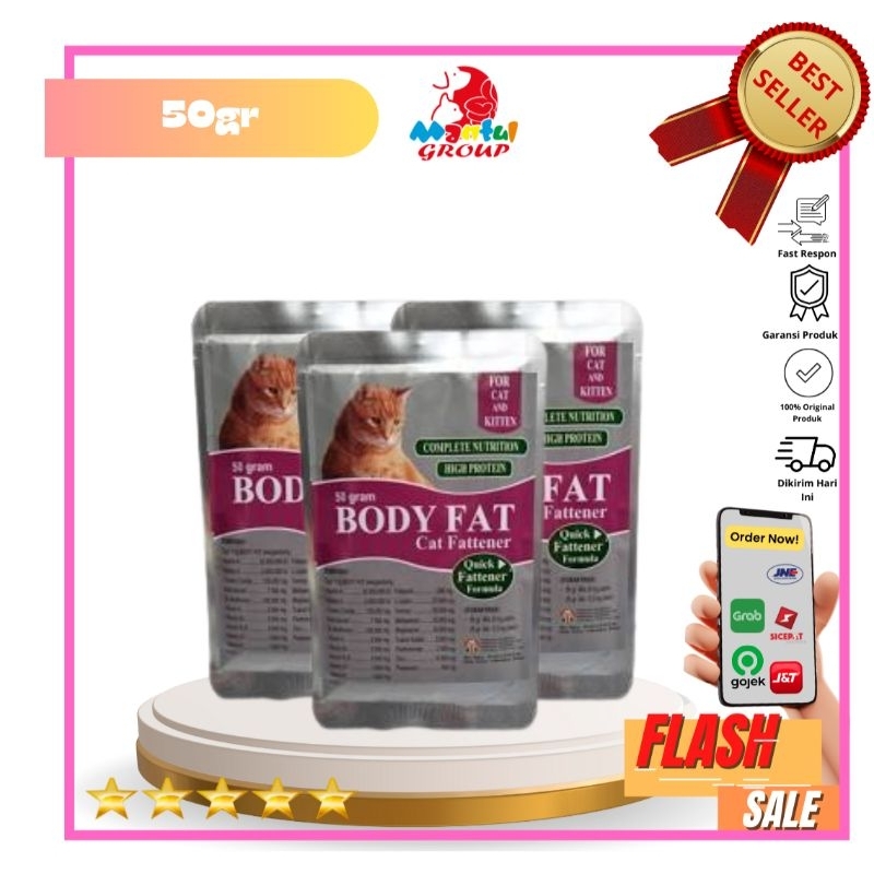 Jual BODY FAT 50 gr (Penambah berat badan kucing ) | Shopee Indonesia