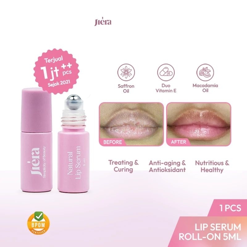Jual JIERA Natural Lip Serum Roll On 5 Ml | Shopee Indonesia