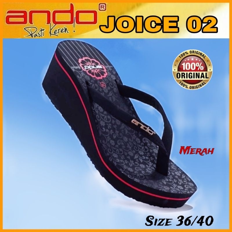 Jual Sandal Jepit Wanita Hak Datar Tinggi 6 cm Spons Karet Sendal ANDO ...