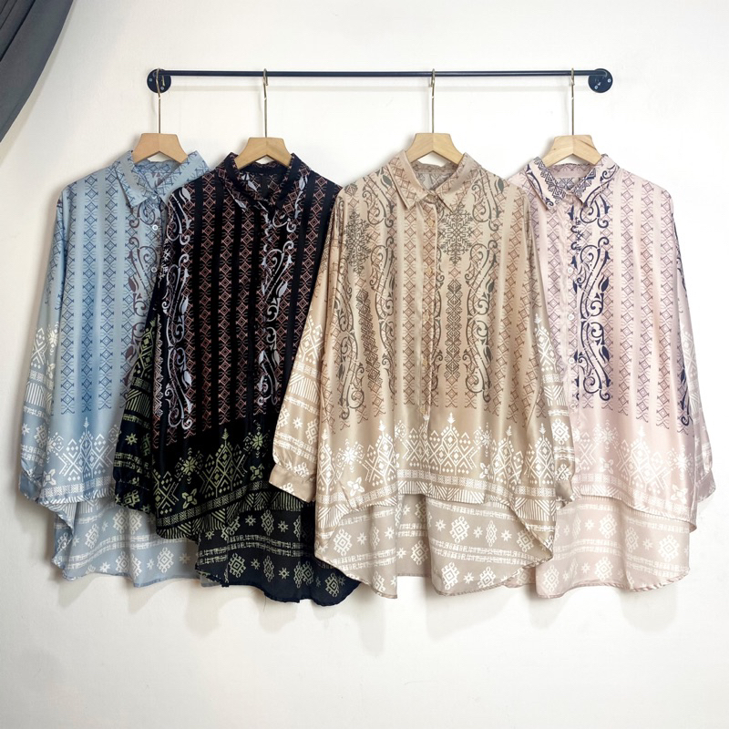 Jual Nada Kemeja Basic Motif Etnik Batik Oversize | Shopee Indonesia