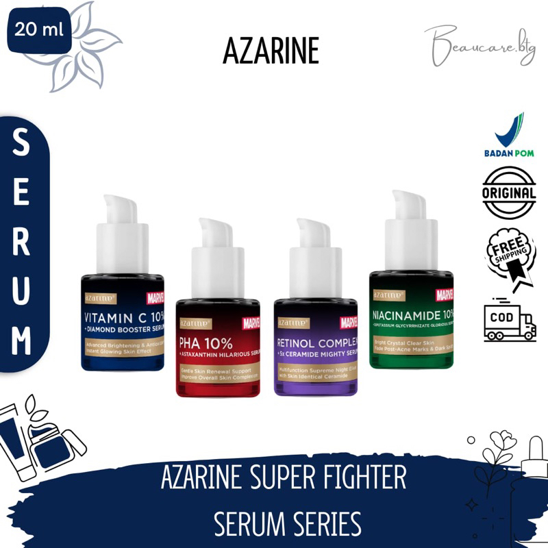 Jual AZARINE X MARVEL Super Fighter Serum PHA 10% + Astaxanthin ...